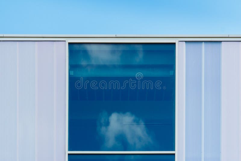 Reflection of Clouds in Blue Window Stock Image - Image of background ...