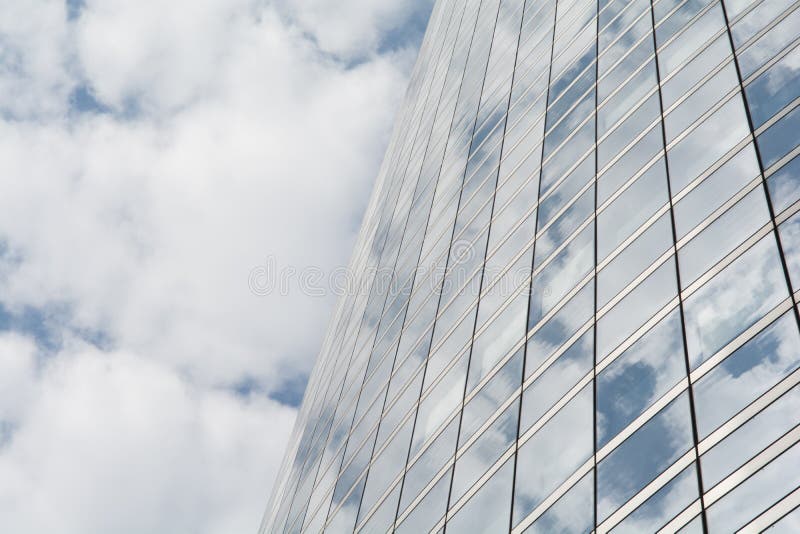 Clouds on Glass Building stock photo. Image of texture - 12676936