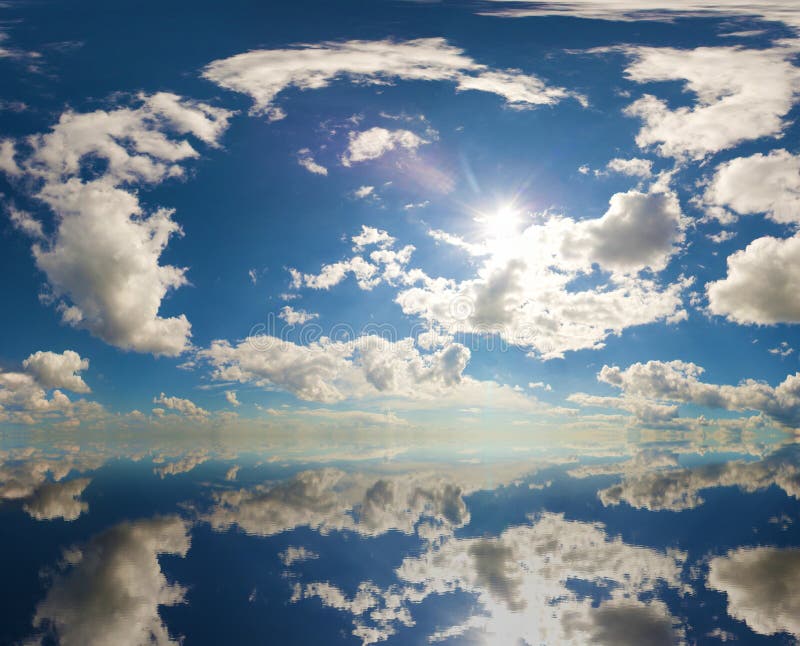 Reflection clouds stock image. Image of sunbeam, clouds - 42919919