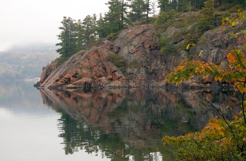 Reflection of Colorful Forest Stock Photo - Image of fall, camping ...