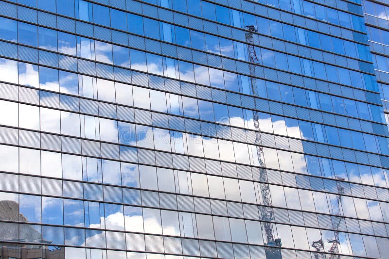 Reflection of Construction Site Stock Photo - Image of business ...
