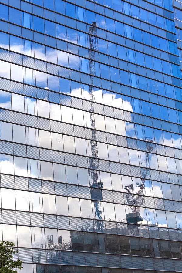 Reflection of Construction Site Stock Photo - Image of business ...