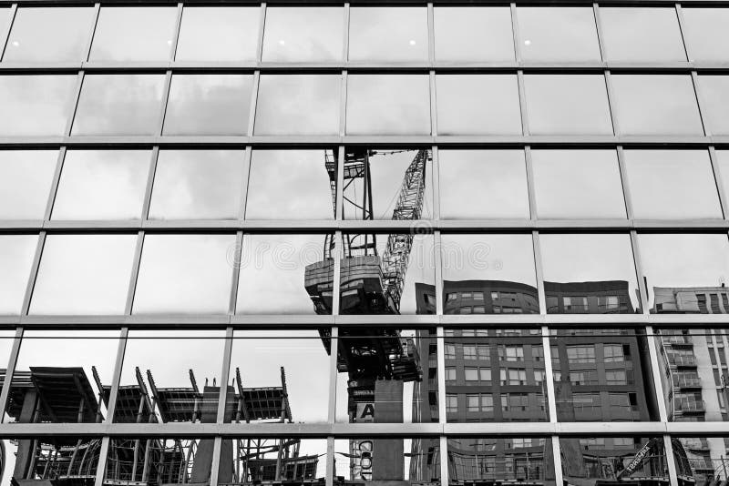 Reflection of a Construction Site in Toronto Editorial Stock Image ...