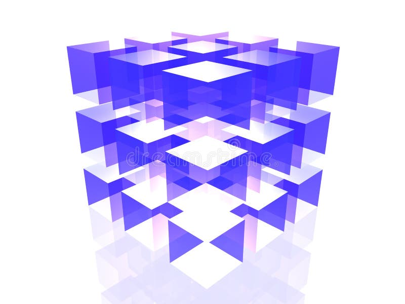 Reflection cube stock illustration. Illustration of digital - 7235491