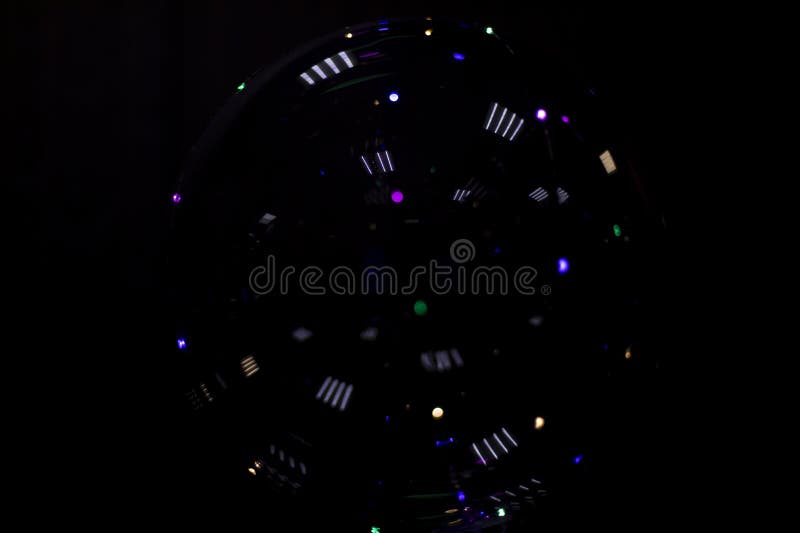 Reflection in Dark. Lights on Plastic Surface Stock Image - Image of ...