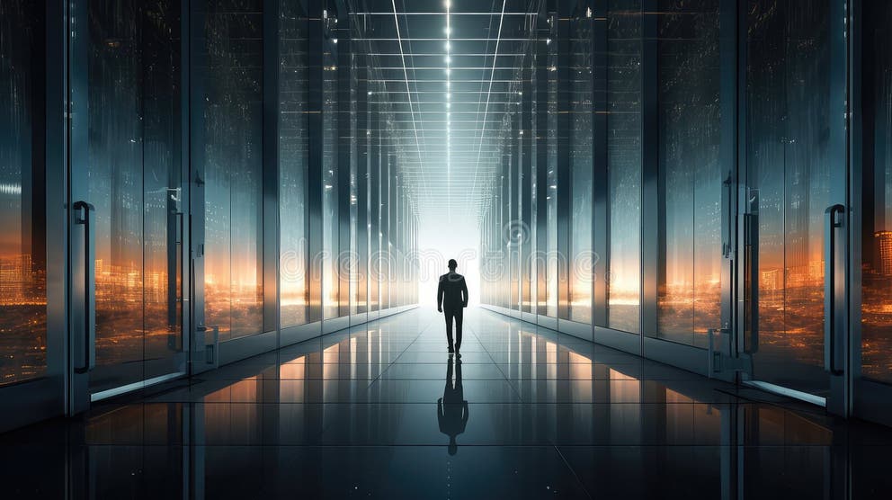 Reflection Door of Opportunity Stock Illustration - Illustration of ...