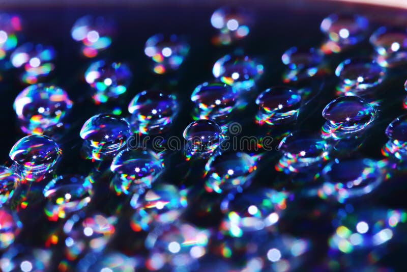 Drop on Cd in Close Up for Beautiful Light Background Stock Image ...