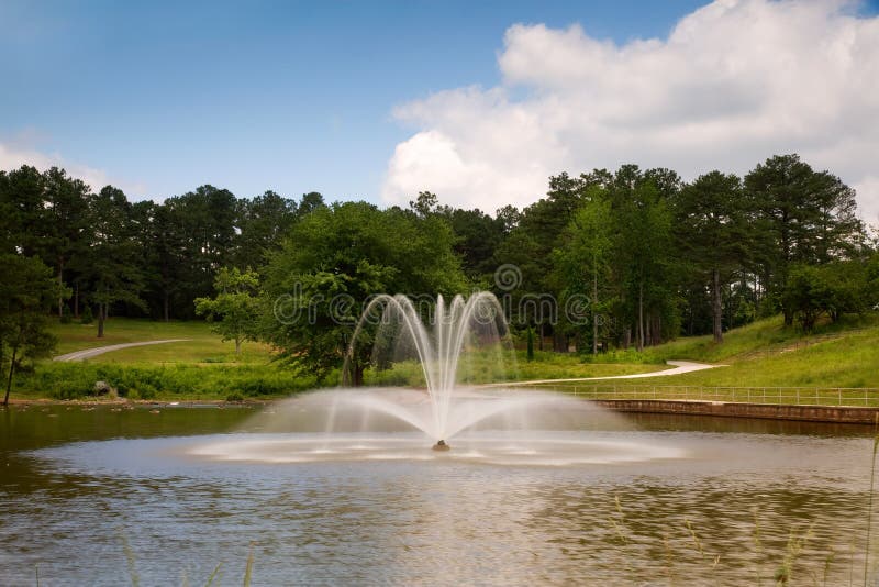 Freedom Park Bridge stock image. Image of skies, lake - 10203373