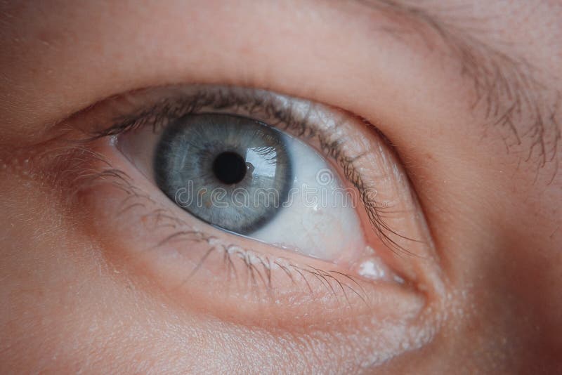 Reflection: Eye of the Person Macro Shooting Stock Image - Image of ...