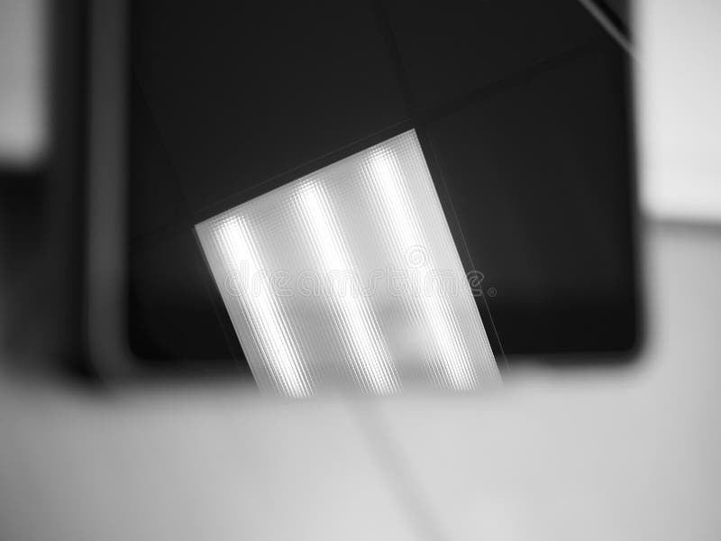 Reflection of a Fluorescent Light Source in a Glossy Surface Stock ...