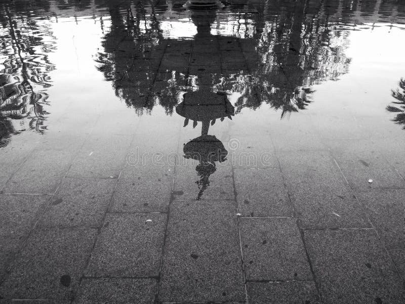 Reflection of a Fountain stock image. Image of grey, white - 97329783