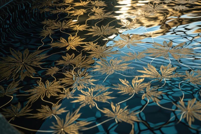 Reflection of Fractal Pattern in Still Pool of Water Stock Illustration ...