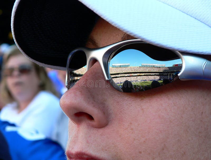 Reflection of the Game. stock photo. Image of cheering - 594358