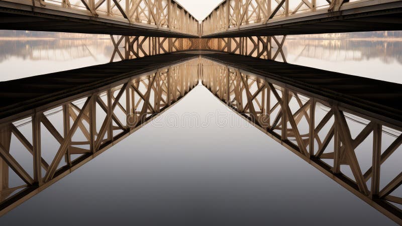 Reflection geometric water stock illustration. Illustration of ...