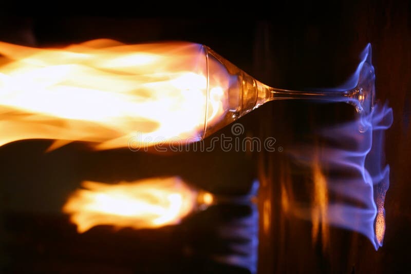 Reflection of Glass with Fire Stock Image - Image of blaze, explode ...