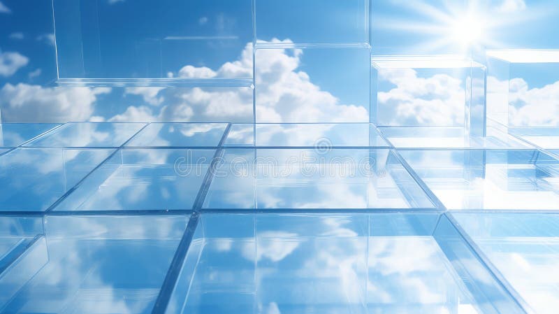 Reflection glass square stock illustration. Illustration of scenery ...