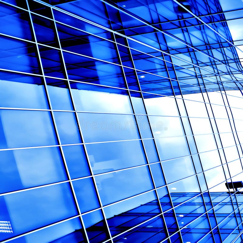 Reflection in glass wall stock image. Image of office - 12894267