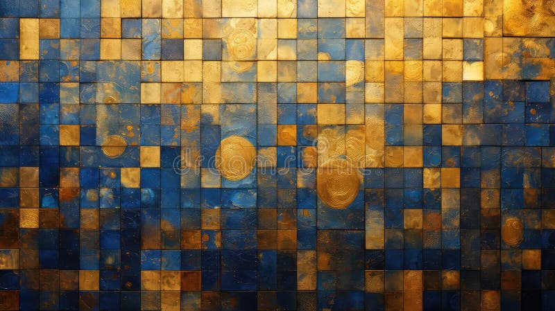 Reflection Gold and Blue Background Stock Photo - Image of decor ...
