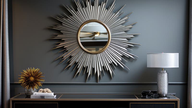 Reflection gray sunburst stock illustration. Illustration of aesthetic ...