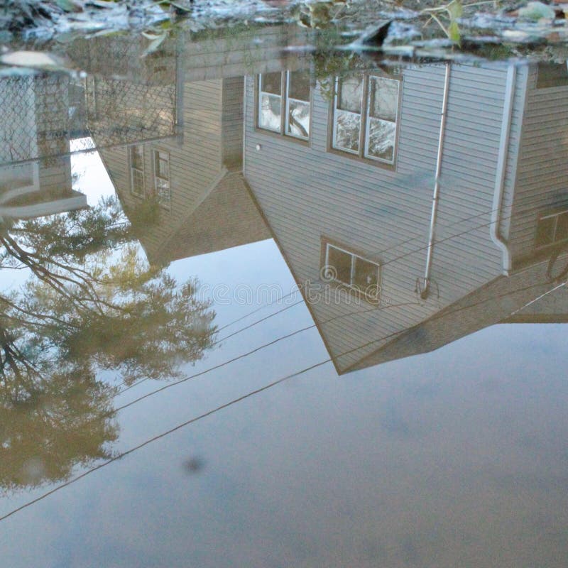 Reflections on the Unknown Upside-down Stock Image - Image of home ...