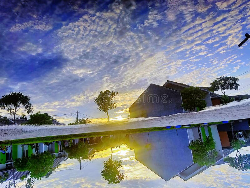 Reflection house stock image. Image of house, water - 183984955