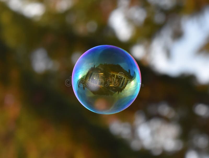 Soap bubble reflection stock image. Image of rainbow - 102219109
