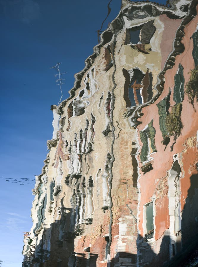 Reflection of Houses in Rio Ca Di Dio Stock Photo - Image of morning ...