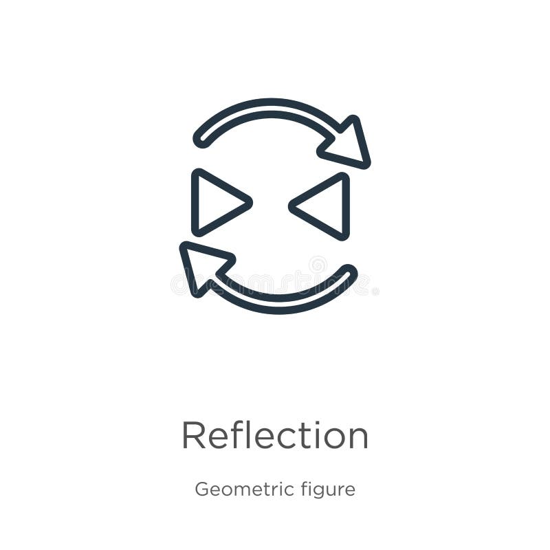 Reflection Icon Vector. Trendy Flat Reflection Icon from Geometry ...