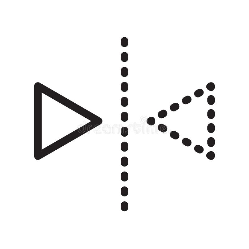 Reflection Icon Vector Sign and Symbol Isolated on White Background ...