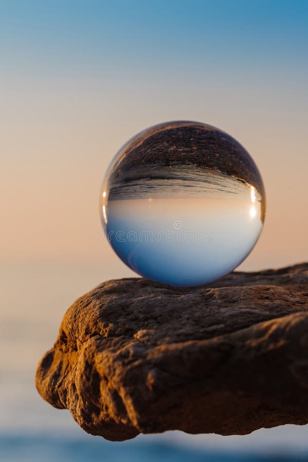 Reflection inside ball stock image. Image of glass, globular - 66820679