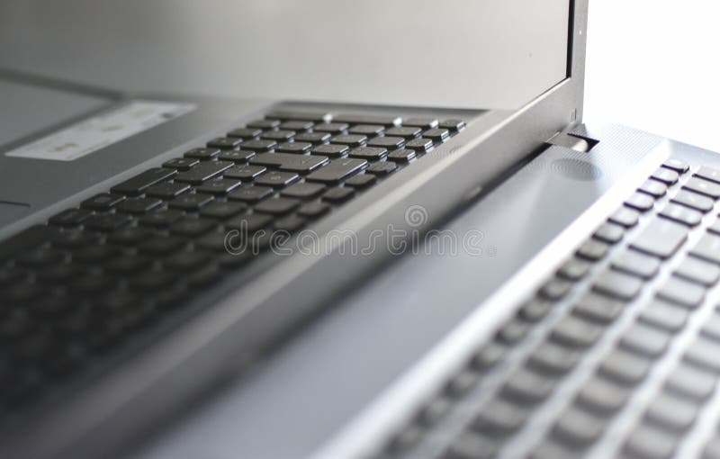 Reflection of a Keyboard Opened Personal Computer Stock Photo - Image ...