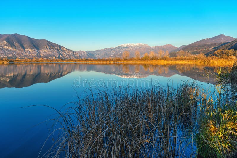 Reflection on lake stock image. Image of winter, travel - 36946853