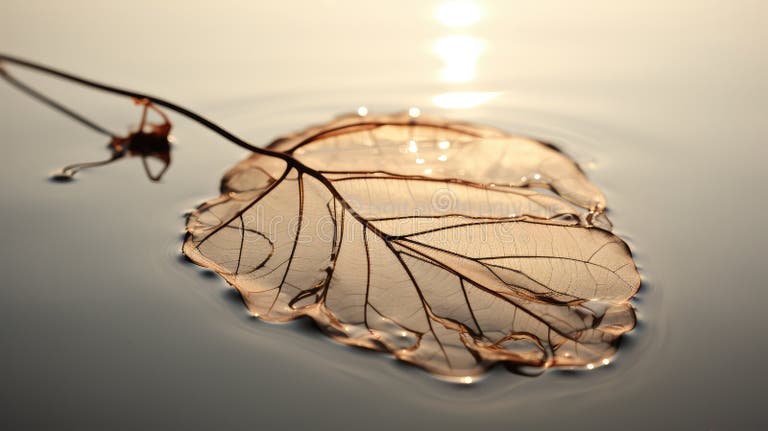 Reflection leaf skeleton stock illustration. Illustration of capture ...