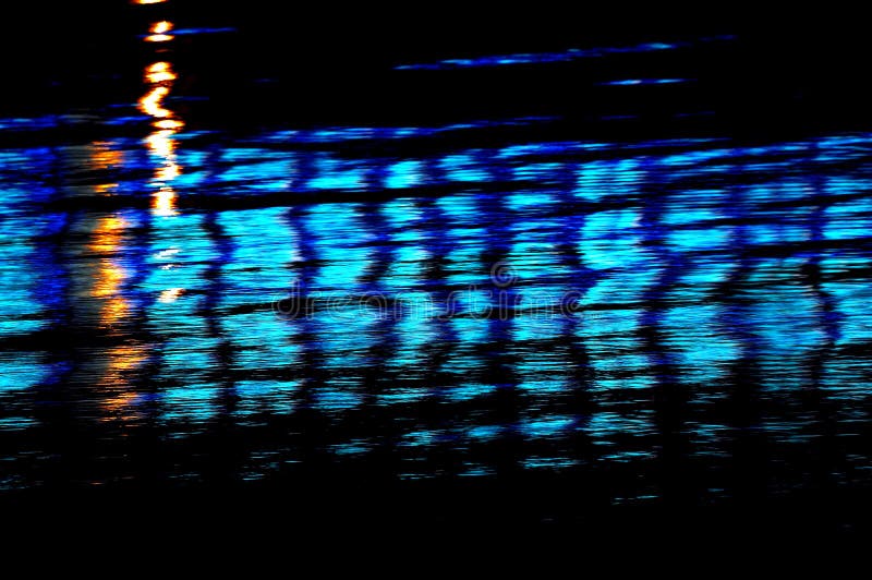 Reflection of light stock image. Image of water, night - 694299