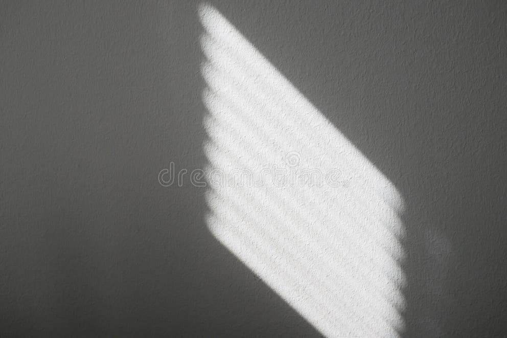 Reflection of Light from Blinds on White Wall. Contrast of Light and ...