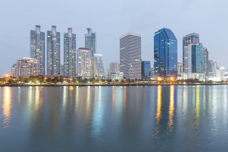 Building on Water in the Park District. Stock Photo - Image of water ...
