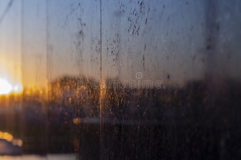 Reflection of Light on the Cladding. the Sunset Sun is Reflected in the ...