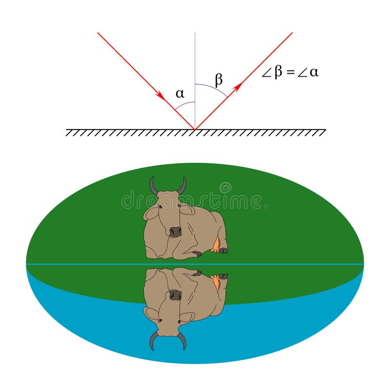 Reflection of light stock vector. Illustration of angle - 80736622