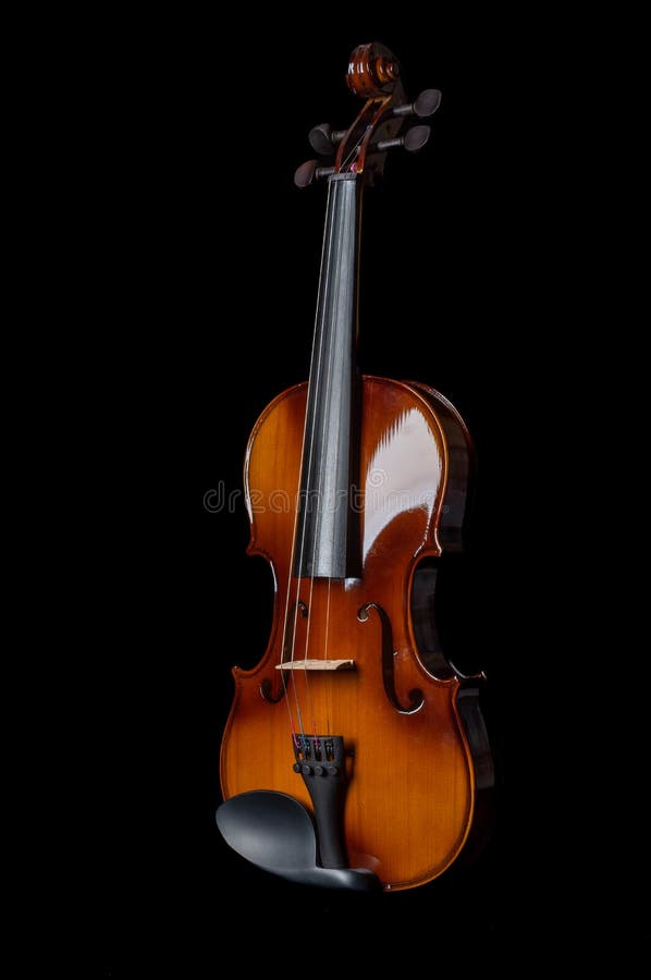 The Reflection of Light on a Violin on a Dark Background. Stock Image ...