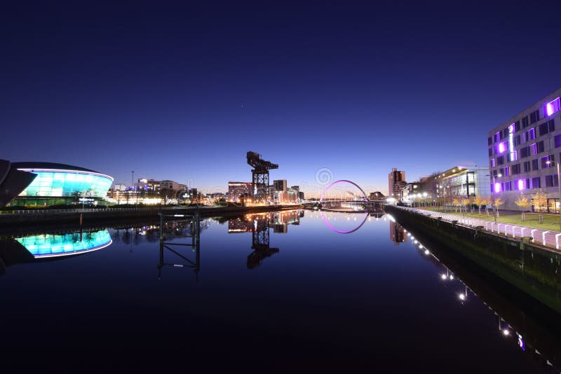 Reflection of the Lightened Building of OVO Hydro and Other ...
