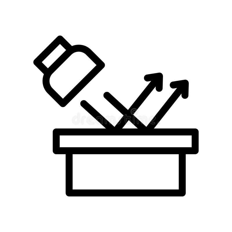 Reflection Line Icon Illustration Vector Graphic Stock Vector ...