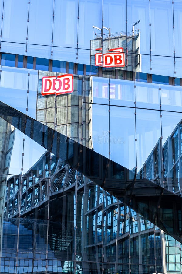 Reflection of Main Station of DB Deutsche Bahn in a House Facade ...