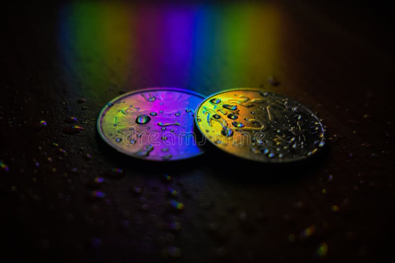 Reflection on metal coin stock photo. Image of coin - 189193400