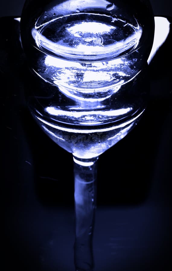 Reflection in a Metal Glass Bulb with an Unusual Liquid Stock Image ...