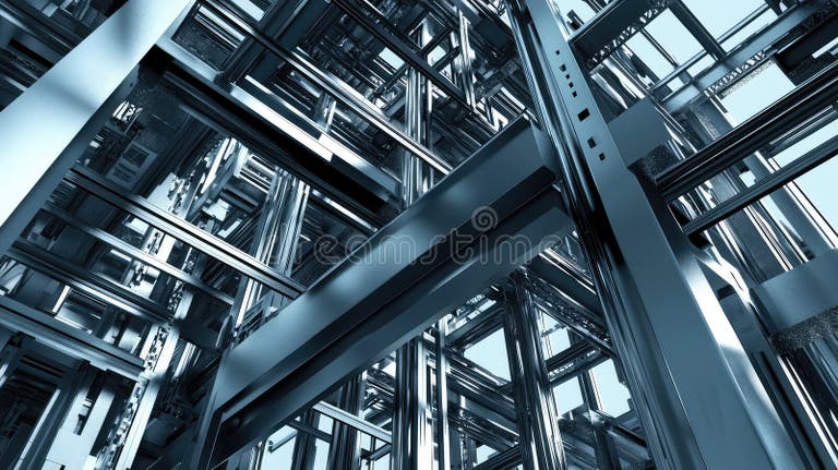 Reflection metal structure stock illustration. Illustration of steel ...
