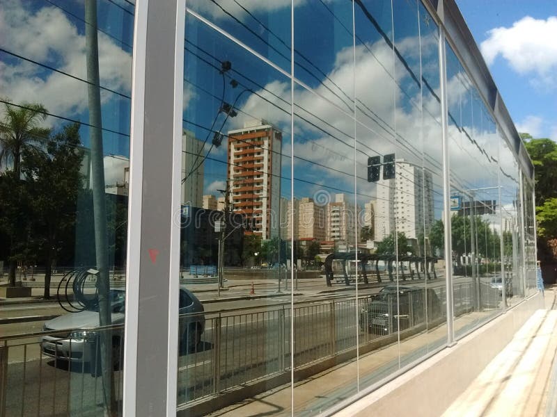 Reflection Metro Train Station Sky Stock Photo - Image of reflection ...