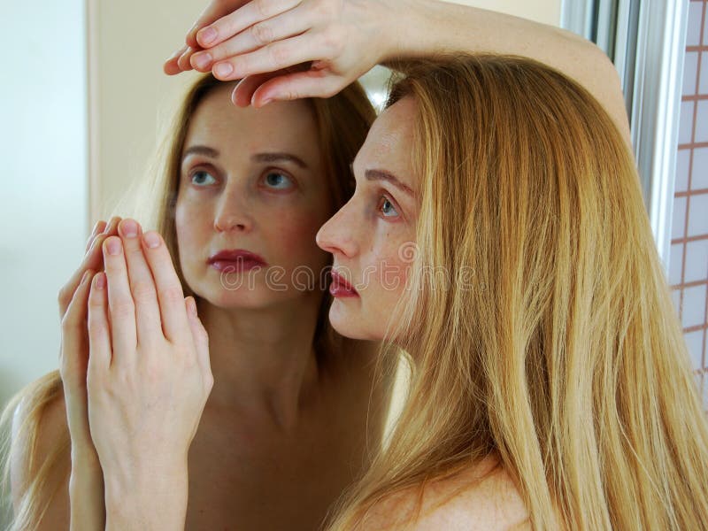 Reflection in a mirror stock photo. Image of expressive - 15377368