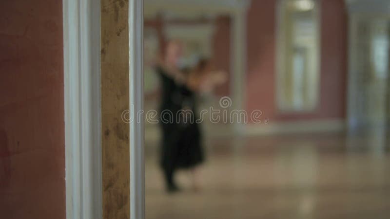 Reflection in the Mirror of a Couple Dancing a Passionate Dance Stock ...