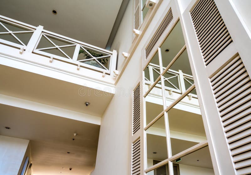 Reflection Mirror on the Door in the Retro Building Editorial ...