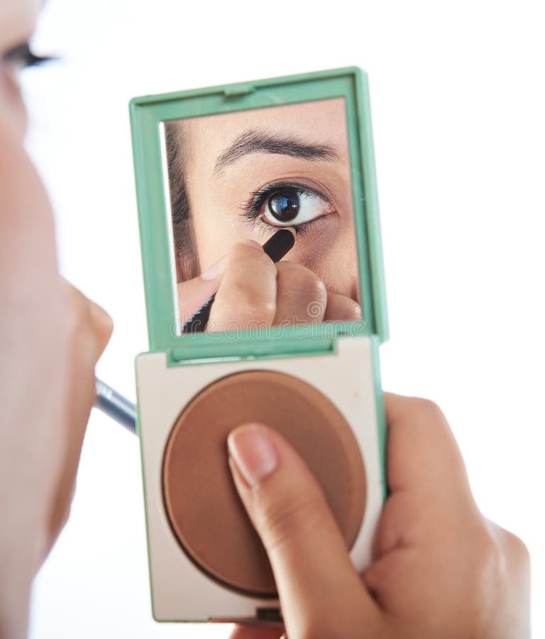 Reflection on Mirror of Girl S Eye Stock Photo - Image of face, latin ...